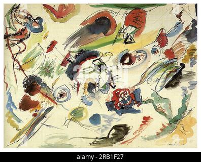 Untitled (First Abstract Watercolor) by Wassily Kandinsky Stock Photo ...