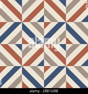 70s retro broken lines design, seamless vector pattern. Abstract ...