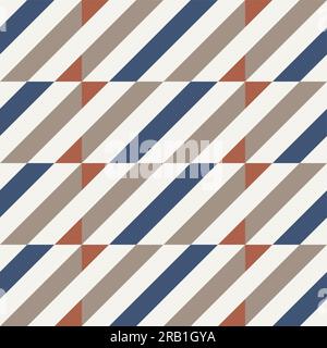 70s retro broken lines design, seamless vector pattern. Abstract ...