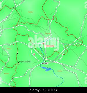 Map of Toluca City in Mexico Stock Photo - Alamy