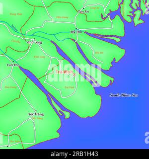 Map of Vinh City in Vietnam Stock Photo - Alamy