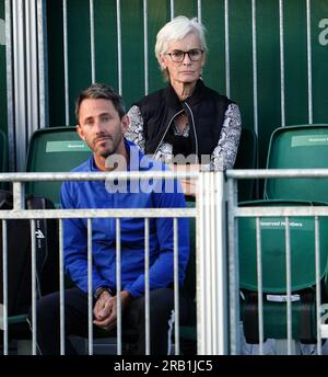 Judy Murray watching Jamie Murray and Michael Venus in the Gentlemen's ...