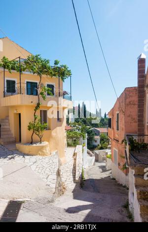 Architecture in Spartilas village, Corfu, Greece Stock Photo - Alamy