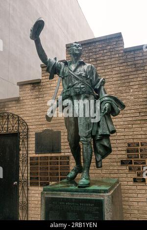 Statue of World War I American doughboy Marine J.V. “Pinky” Wilson in ...