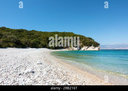 Amazing scenery by the sea in Erimitis forest, north-east Corfu, Greece ...