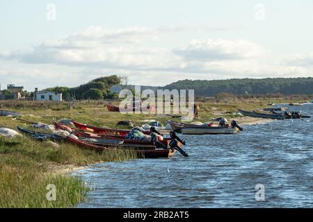 Laguna de Rocha, Uruguay : 2023 May 29 : Fishing boat in the Laguna de ...