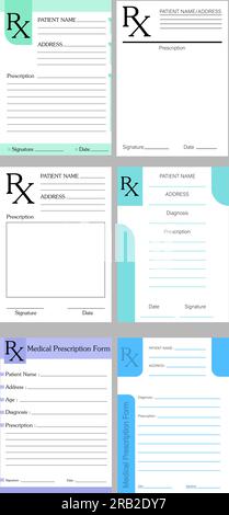 RX prescription medicine symbol with different medicament capsules and ...