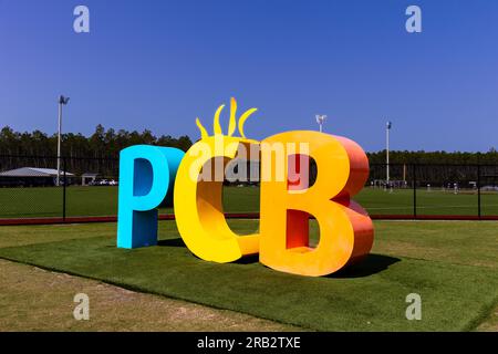 Panama City Beach, FL - June 28, 2023: PCB sign at Panama City Beach ...