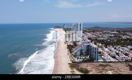 PHOTOGRAPHY WITH DRONE ON THE BEACH OF SINALOA MEXICO Stock Photo - Alamy