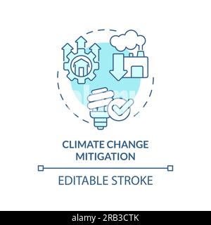 Climate change mitigation icon heatflation concept Stock Vector Image ...