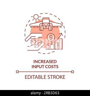 Thin line increased input costs icon heatflation concept Stock Vector Image & Art - Alamy