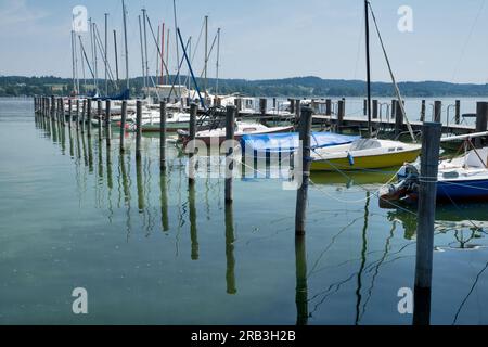 Island of Reichenau, Germany: Herrenbrücke marina. Reichenau Island is ...