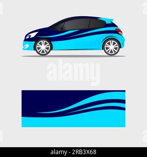 wrapping car decal dark blue luxury creative design vector Stock Vector ...