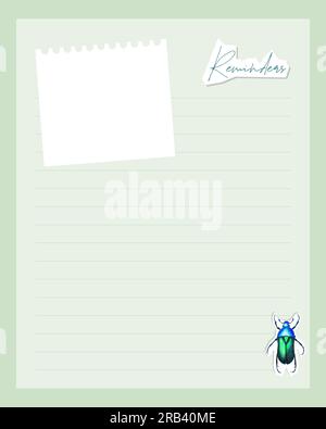 To do list vintage collage style with hand drawn stamp monochrome bugs ...