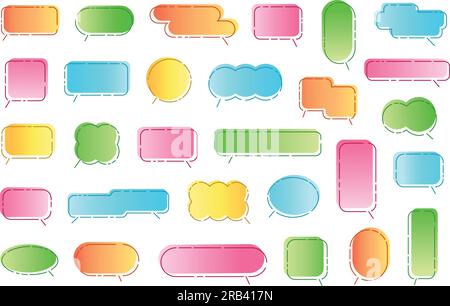 Line speech bubble frames. Smart callout box, simple chat frame and ...