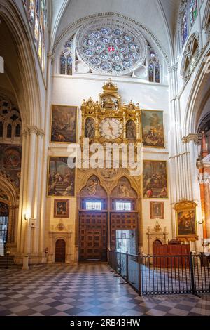 Portal of the Clock (Puerta del Reloj) at Toledo Cathedral Interior ...