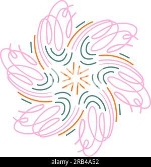 Intricate Mandala Coloring Page Illustration for Adults and Kids Stock ...
