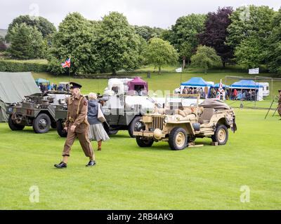Armoured vehicles at the 1940's weekend in Ingleton, Yorkshire Dales ...