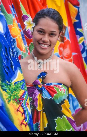 Female Cook Islander, Cook Islands, South Pacific Ocean, Polynesia ...