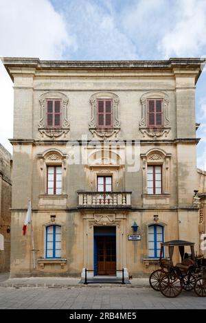 Mdina Police station in the historic city - MALTA, MALTA - MARCH 5 ...
