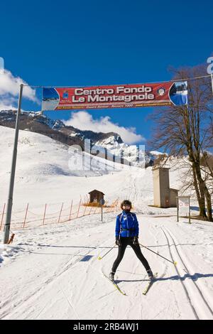 Italy, Recoaro Mille, Skier Stock Photo - Alamy