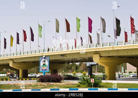 Iran, Kerman, flags Stock Photo - Alamy