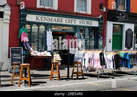 Ireland Kerry Kenmare Market Street scene Horseshoe Irish pub Stock ...