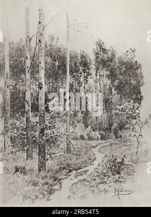 Isaac Levitan - Path Forest 1884 Stock Photo - Alamy