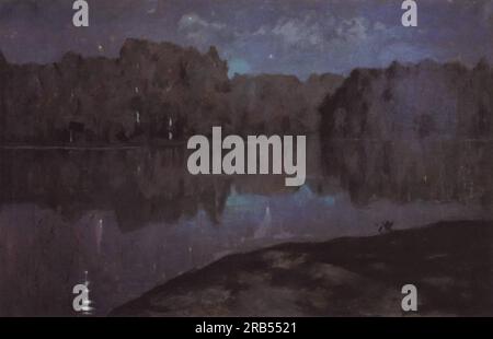 Isaac Levitan - Night Riverbank C 1898 Stock Photo - Alamy