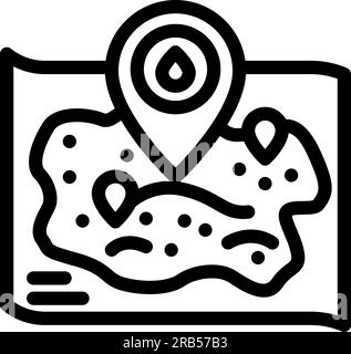 oil field mapping petroleum engineer isometric icon vector illustration ...