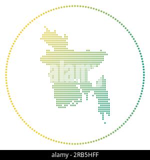Bangladesh dotted map illustration. Vector design Stock Vector Image ...