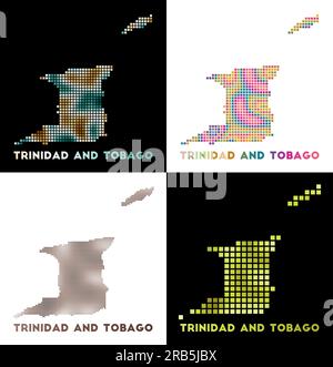 Trinidad and Tobago map collection. Borders of Trinidad and Tobago for ...