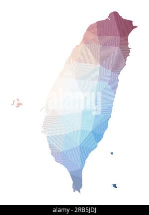 Network map of Taiwan. Country digital connections map. Technology ...