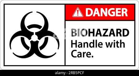 Biohazard Danger Label Biohazard, Handle With Care Stock Vector Image ...
