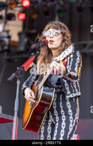 Milwaukee, USA. 06th July, 2023. Singer Leah Kate (Leah Kalmenson ...
