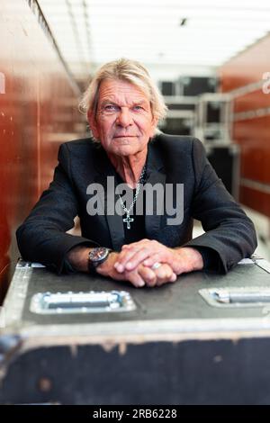 Wunstorf, Germany. 07th July, 2023. The singer Matthias Reim poses ...