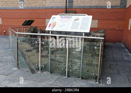 Tourist information display about the Romans at Wigan in Northern ...