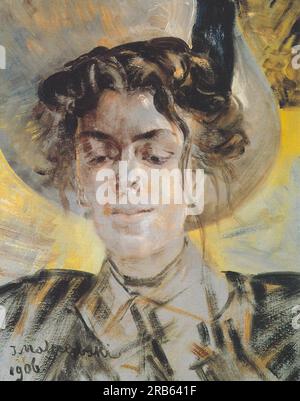 Malczewski Jacek - Portrait of Maria Balowa Stock Photo - Alamy