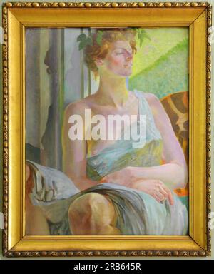 Malczewski Jacek - Portrait of Maria Bal 2 - Polish School Stock Photo ...
