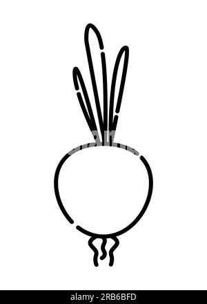 onion line icon, outline symbol, vector illustration, concept sign ...