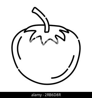 tomato vegetable line icon vector. tomato vegetable sign. isolated ...
