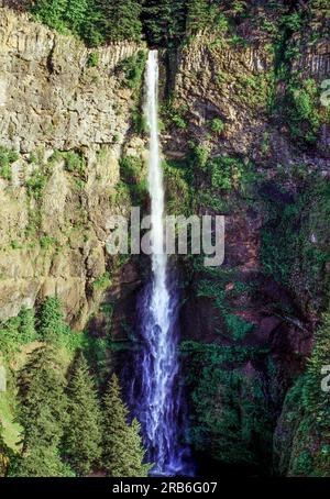 Aerial image of Multnomah Falls Oregon, USA Stock Photo - Alamy