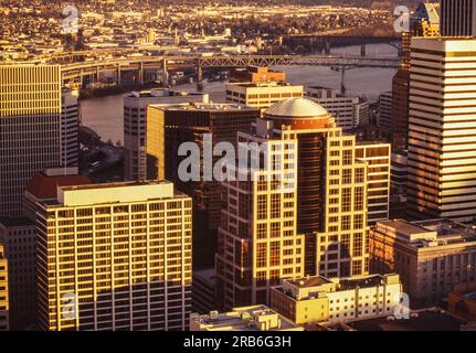 Aerial image of Portland Oregon, USA Stock Photo - Alamy