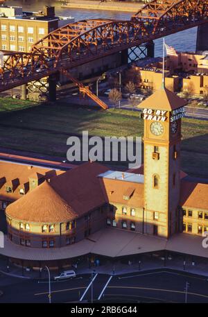 Aerial image of Portland Oregon, USA Stock Photo - Alamy