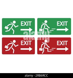 Emergency fire exit sign, Emergency sign, Emergency exit, Emergency ...