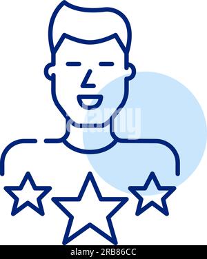 Customer loyalty program member. Male user avatar with cash back symbol ...