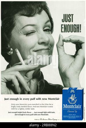 Montclair cigarettes advert in a Journal magazine, 1965 Stock Photo - Alamy