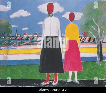 Kazimir Malevich - Two Figures Landscape 1932 Stock Photo - Alamy