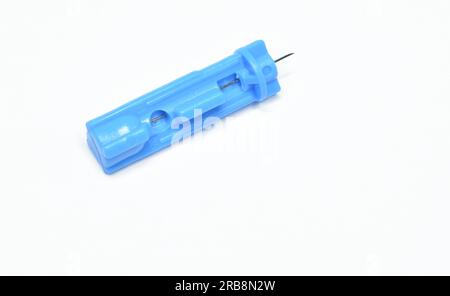 Adjustable Lancing device pen for blood glucose kit Stock Photo - Alamy
