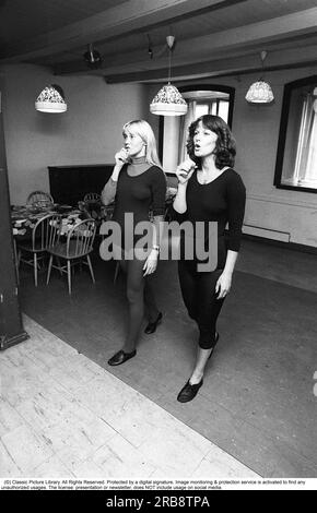 The pop group ABBA. Its two female members Anni-Frid Lyngstad and ...